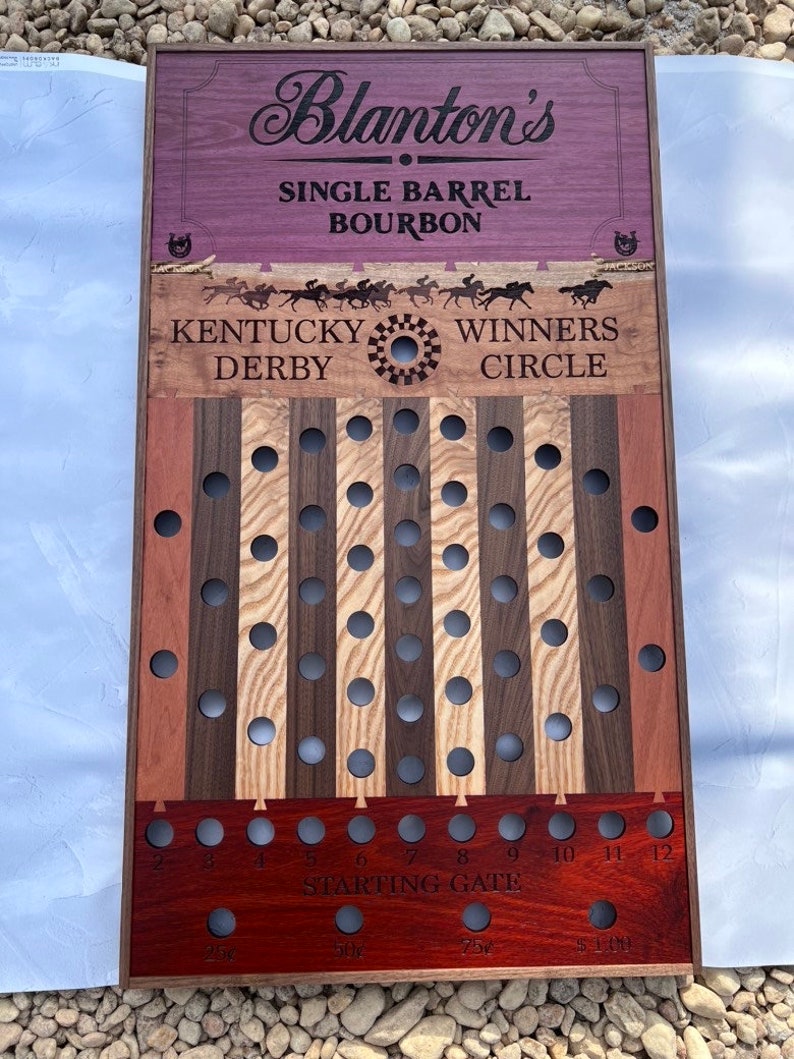 Kentucky Derby Horse Race Board Game. Laser Cut and Engraved. - Etsy