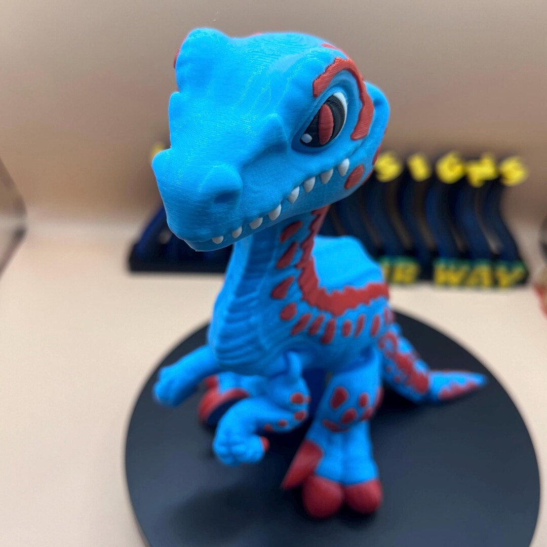 Super Cool Articulated Velociraptor. 3D Printed. Many Colors Available ...
