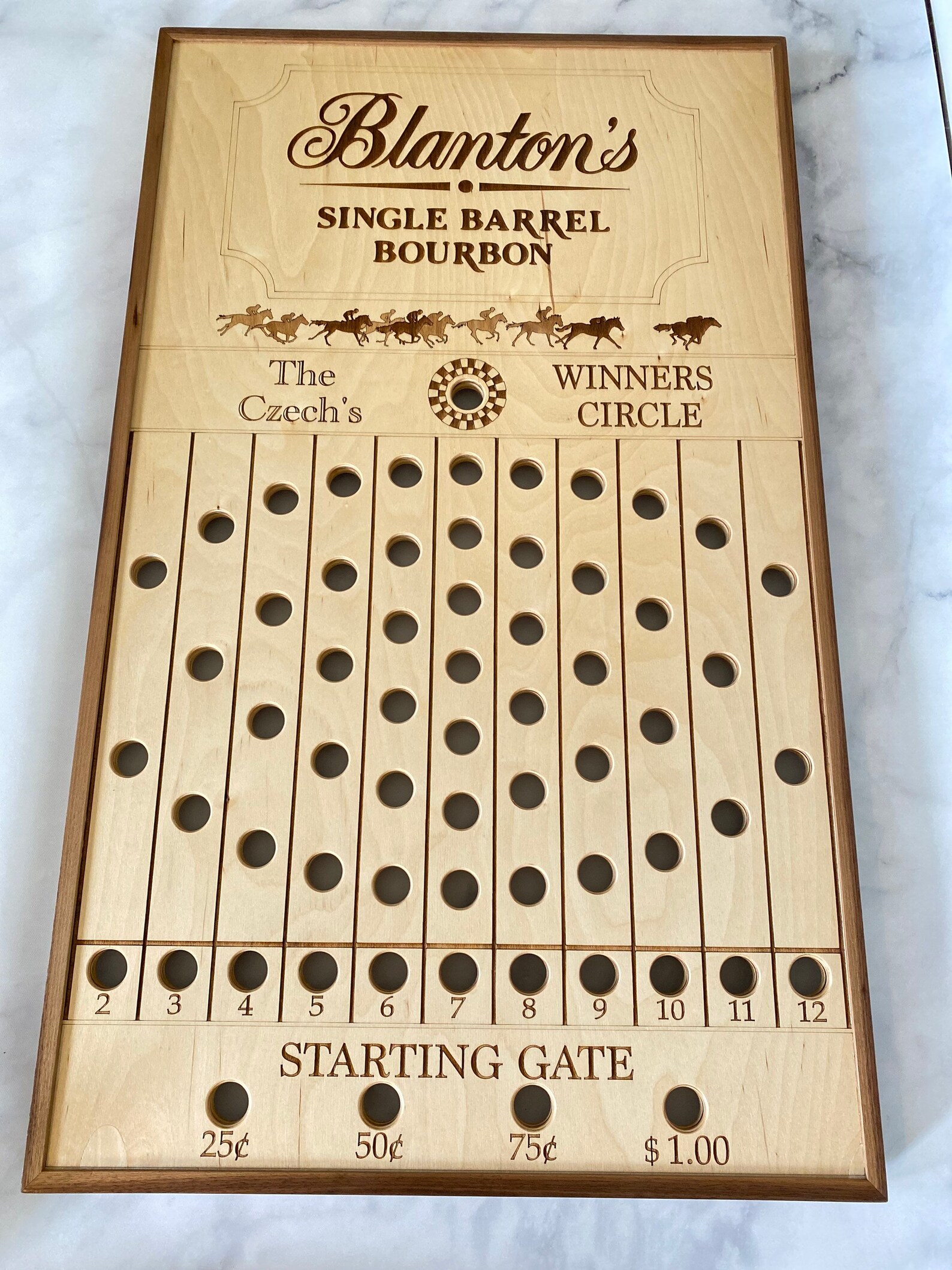 Kentucky Derby Horse Race Board Game. Laser Cut and Engraved. - Etsy