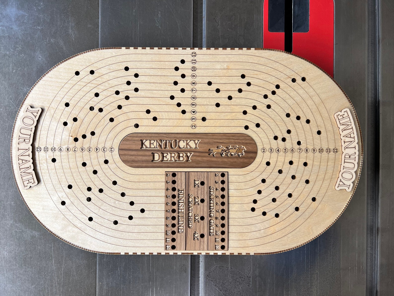 Kentucky Derby Horse Race Board Game. Laser Cut and Engraved. Many ...