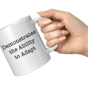 Demonstrates the Ability to Adapt Funny Office Mug, Funny Colleague ...