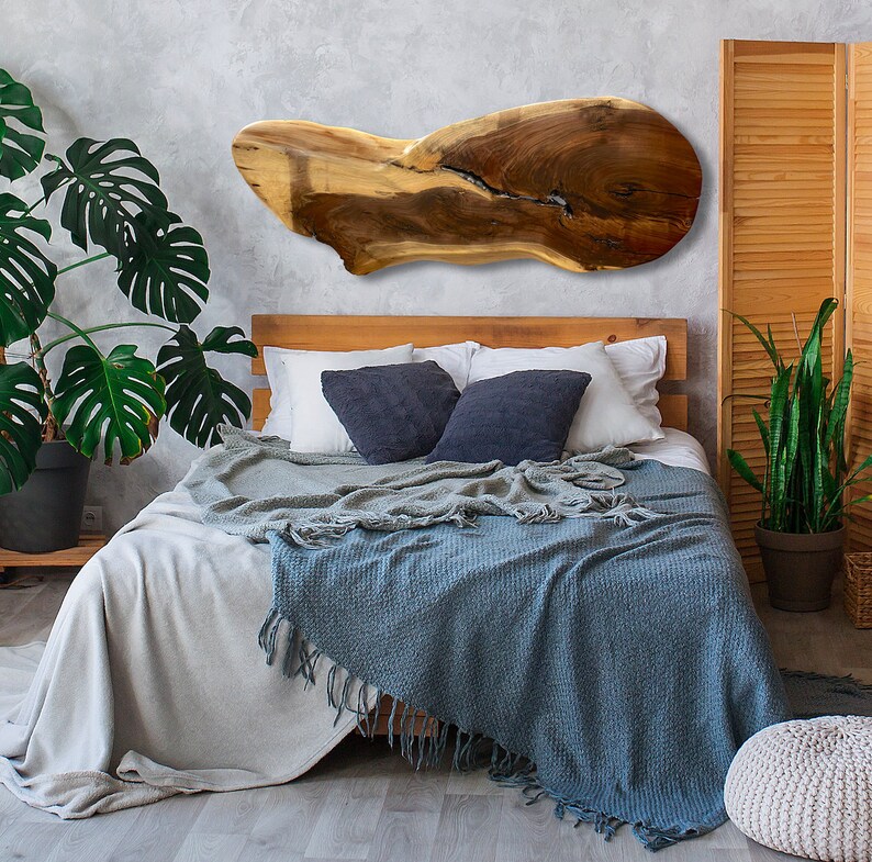 Live Edge Black Walnut Wood Wall Art or Live Edge Wooden Headboard ...