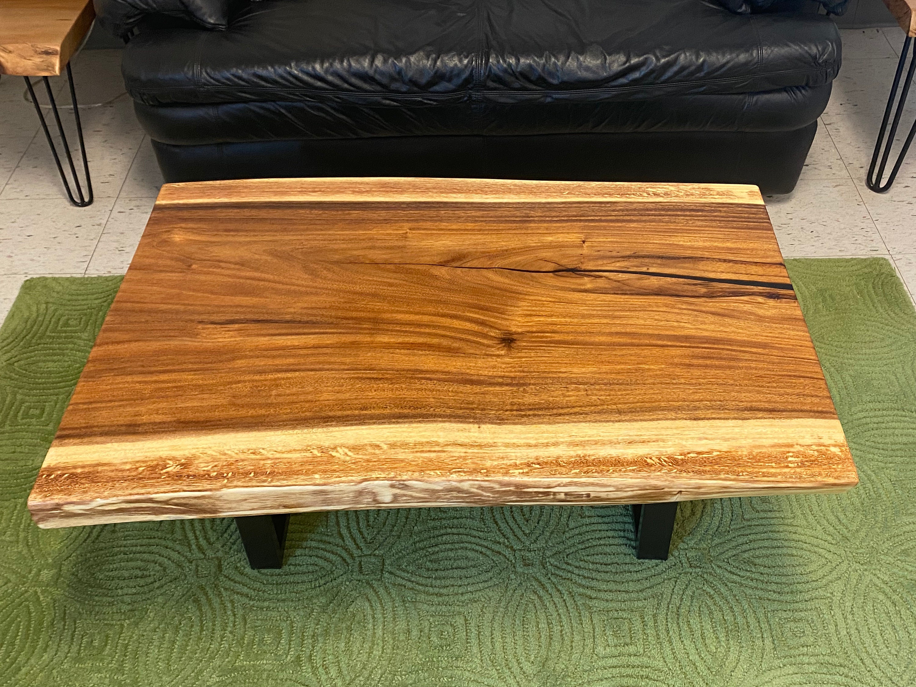 Monkeypod Live Edge Coffee Table - Stunning Highly Figured Monkeypod ...