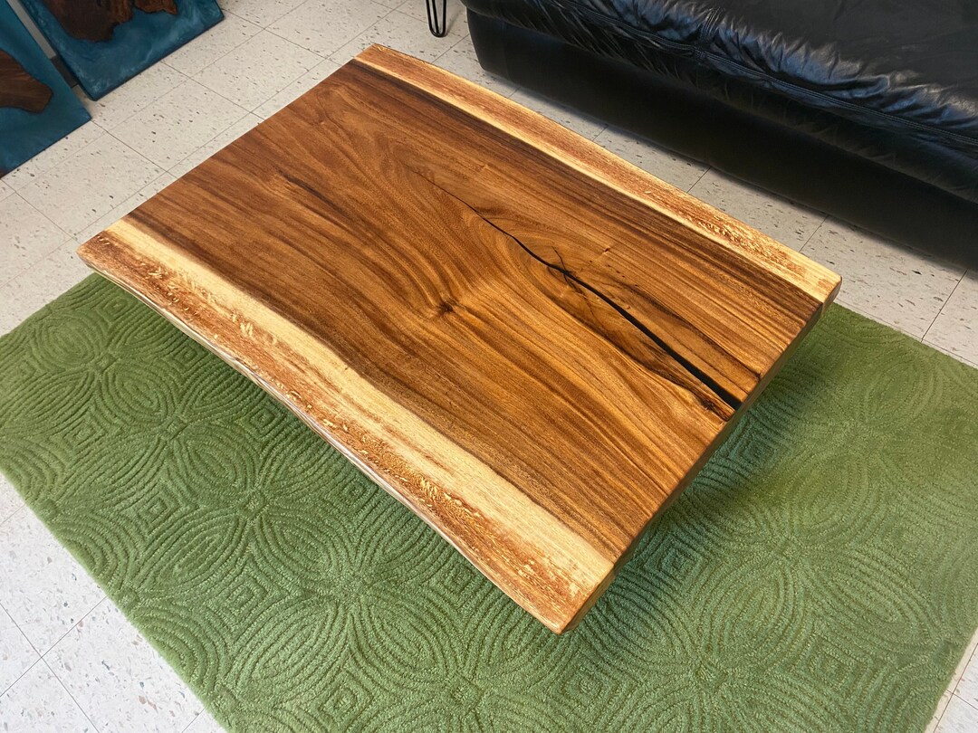 Monkeypod Live Edge Coffee Table - Stunning Highly Figured Monkeypod ...