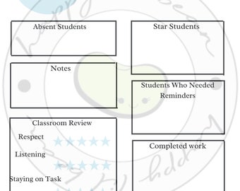 Substitute Mail Boho Rainbow Sub Note Substitute Report - Etsy