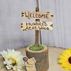 Winnie the Pooh Hundred Acre Wood Sign Centerpiece-small Hundred Acre ...