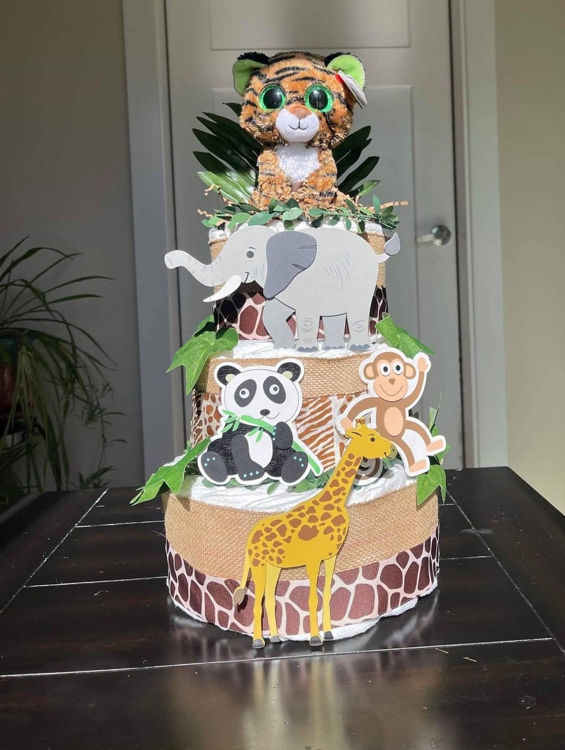 Jungle Safari Diaper Cake-safari Baby Shower Baby Shower - Etsy