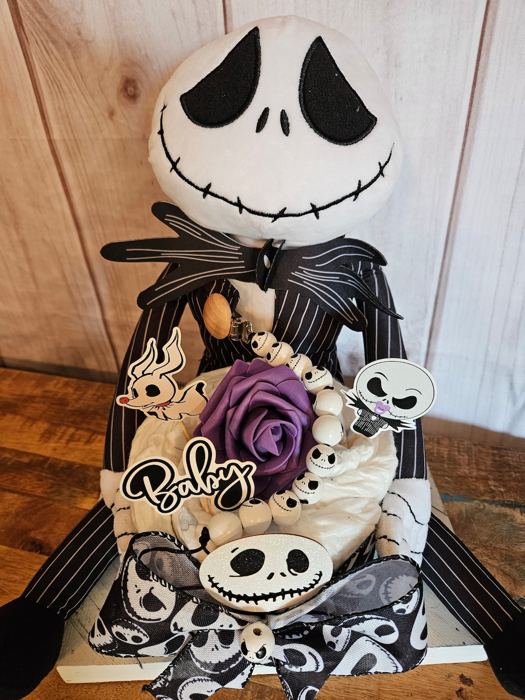 Nightmare Before Christmas Mini Diaper Cake With Jack Skeleton ...