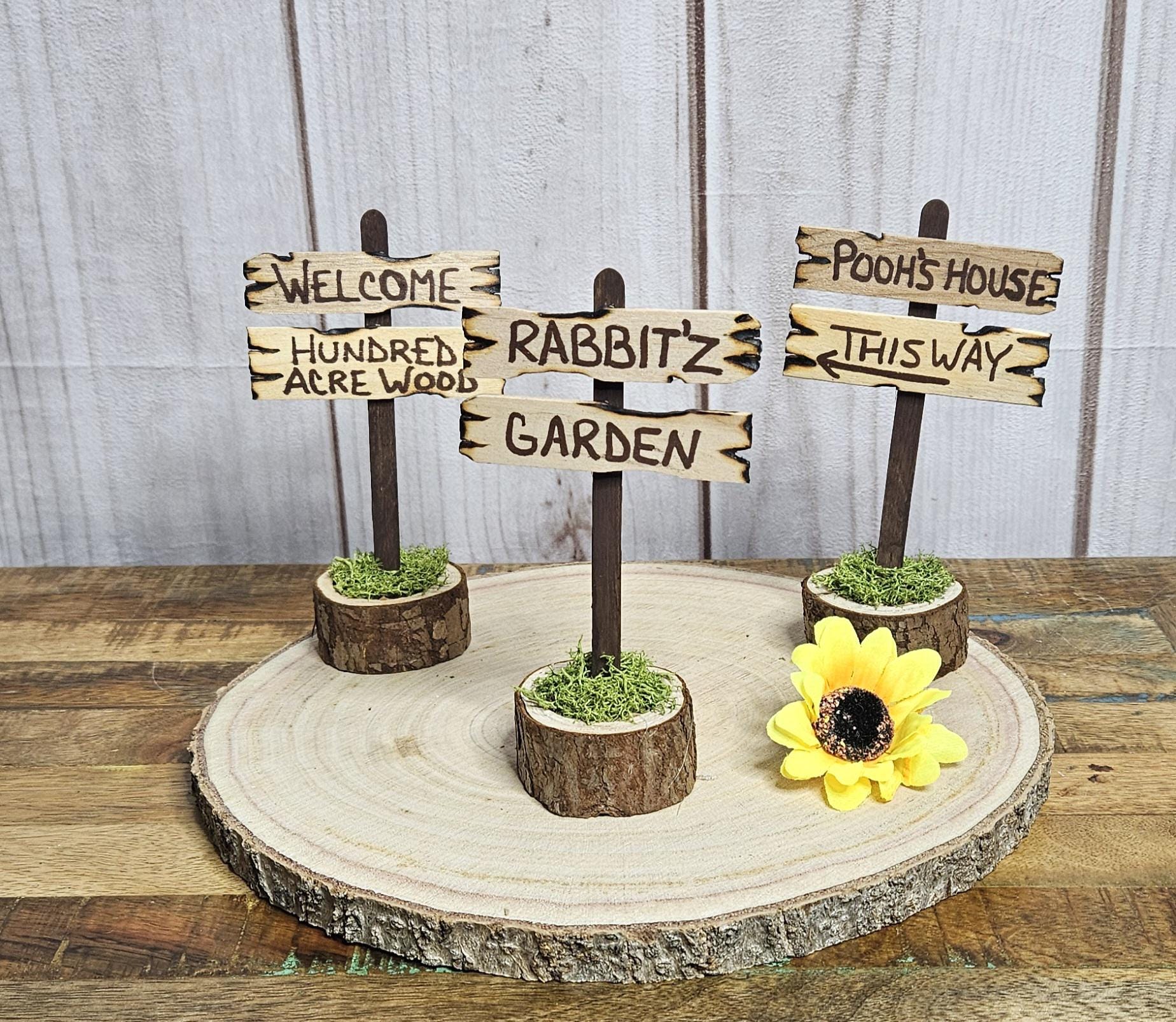Winnie the Pooh Hundred Acre Wood Sign Centerpiece-small Hundred Acre ...