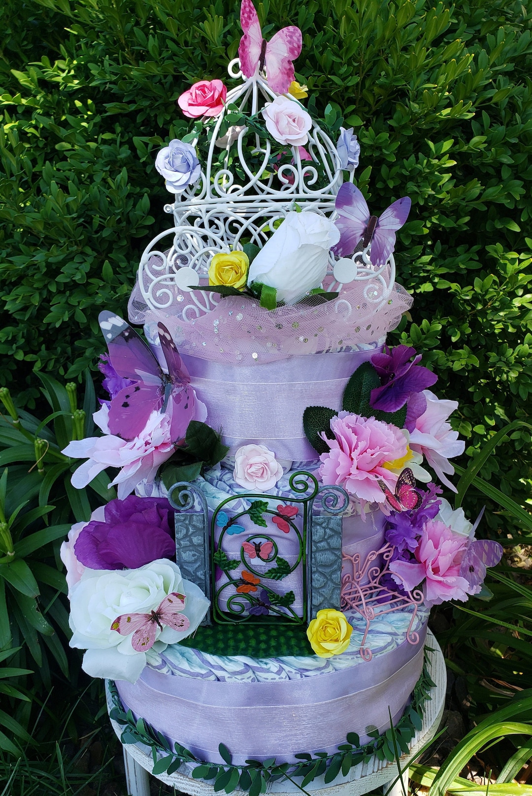 Butterfly Diaper Cake/butterfly Baby Shower Decor/butterflies and ...