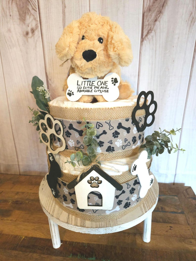 Goldendoodle Diaper Cake-puppy Diaper Cake-puppy Theme Baby Shower ...