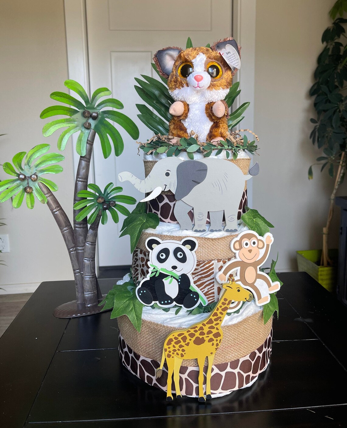 Jungle Safari Diaper Cake-safari Baby Shower Baby Shower - Etsy