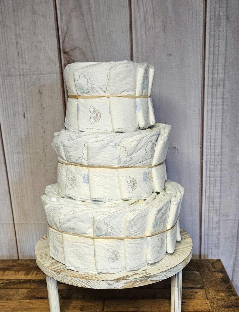 Plain Diaper Cake-decorate Your Own Diaper Cake-diy Baby Shower ...