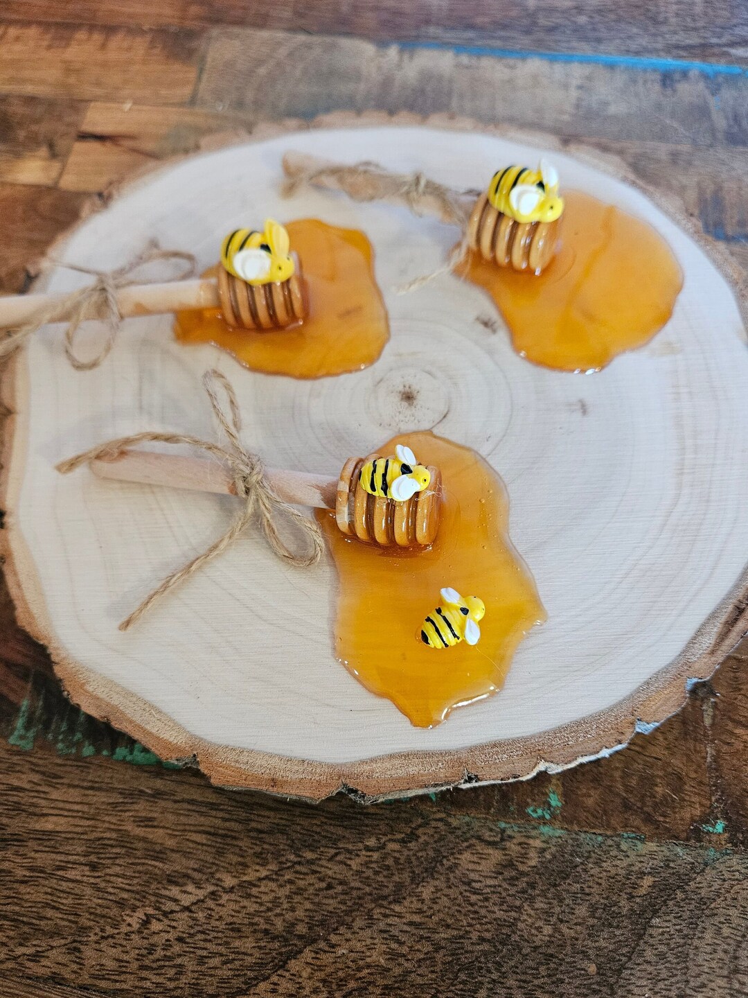 Faux Honey Spill Dippers-bee Theme Baby Shower Decor-bee Table Decor ...