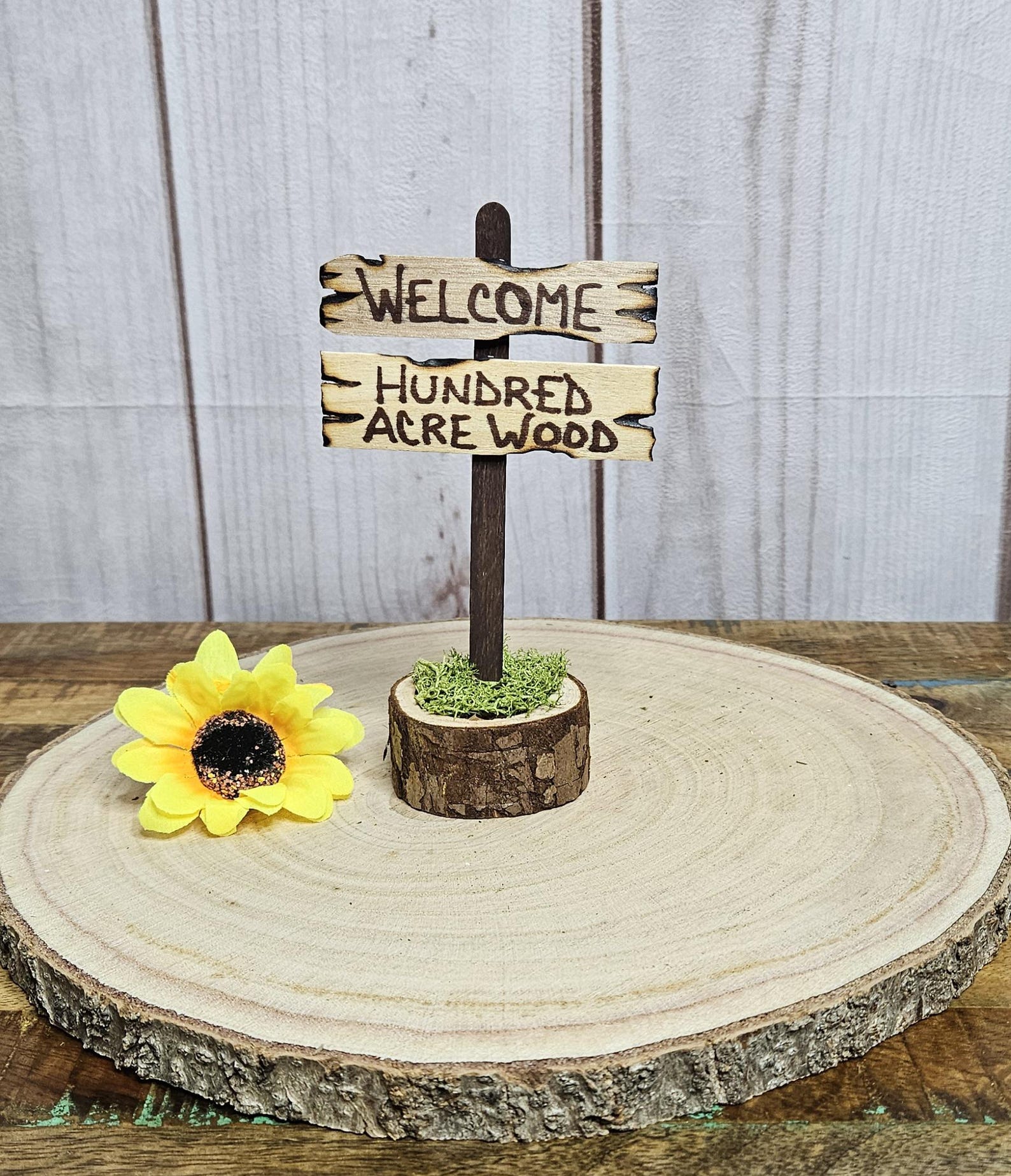 Winnie the Pooh Hundred Acre Wood Sign Centerpiece-small Hundred Acre ...