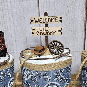 Cowboy Theme Diaper Cake-western Diaper Cake-cowboy Theme Baby Shower ...