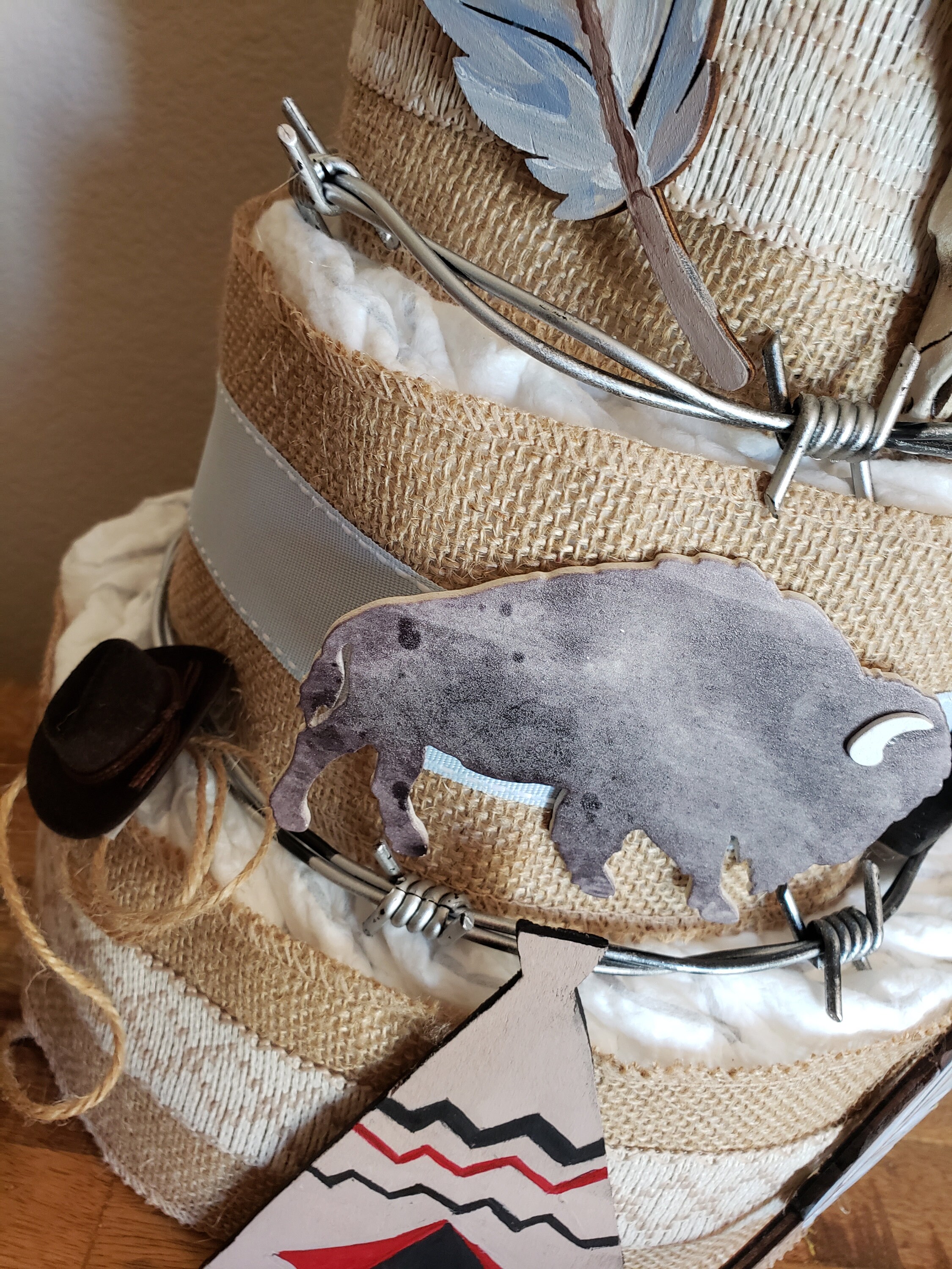 Western 3 Tier Diaper Cake Cowboy Diaper Cake-cowboy Baby - Etsy