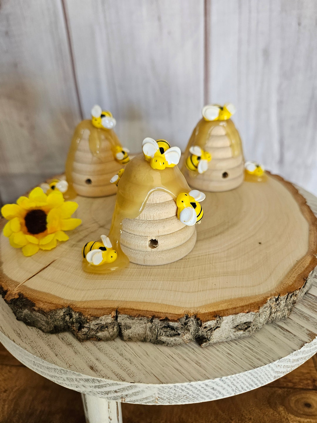 Wooden Beehive With Faux Honey-bee Decoration-bee Theme Baby - Etsy