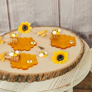 Faux Honey Spill Dippers-bee Decor-fake Honeycomb Dipper-bee Baby ...