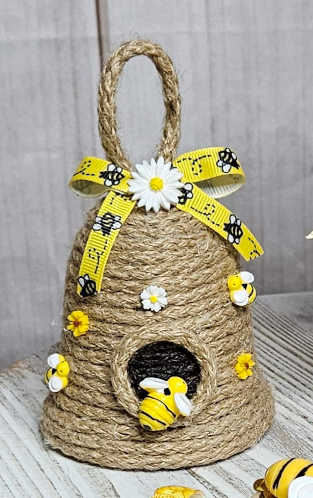 Beehive-bee Decor-small Jute Beehive-bee Theme Baby Shower Decoration ...