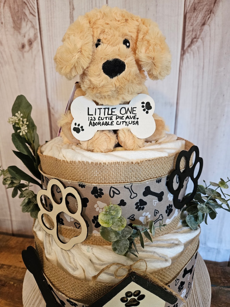 Goldendoodle Diaper Cake-puppy Diaper Cake-puppy Theme Baby Shower ...