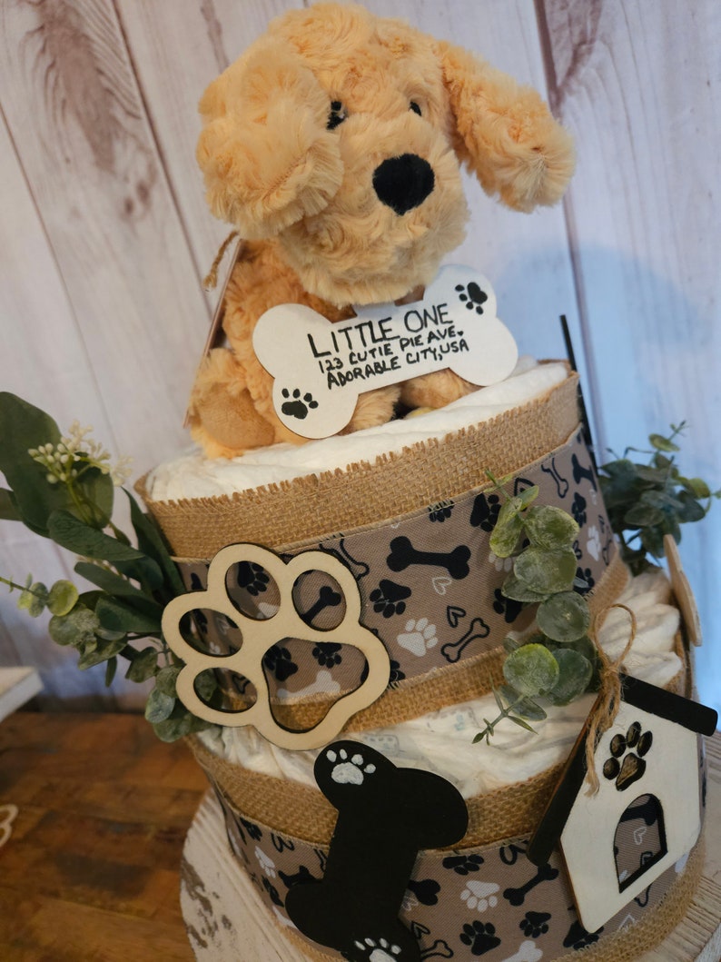 Goldendoodle Diaper Cake-puppy Diaper Cake-puppy Theme Baby Shower ...