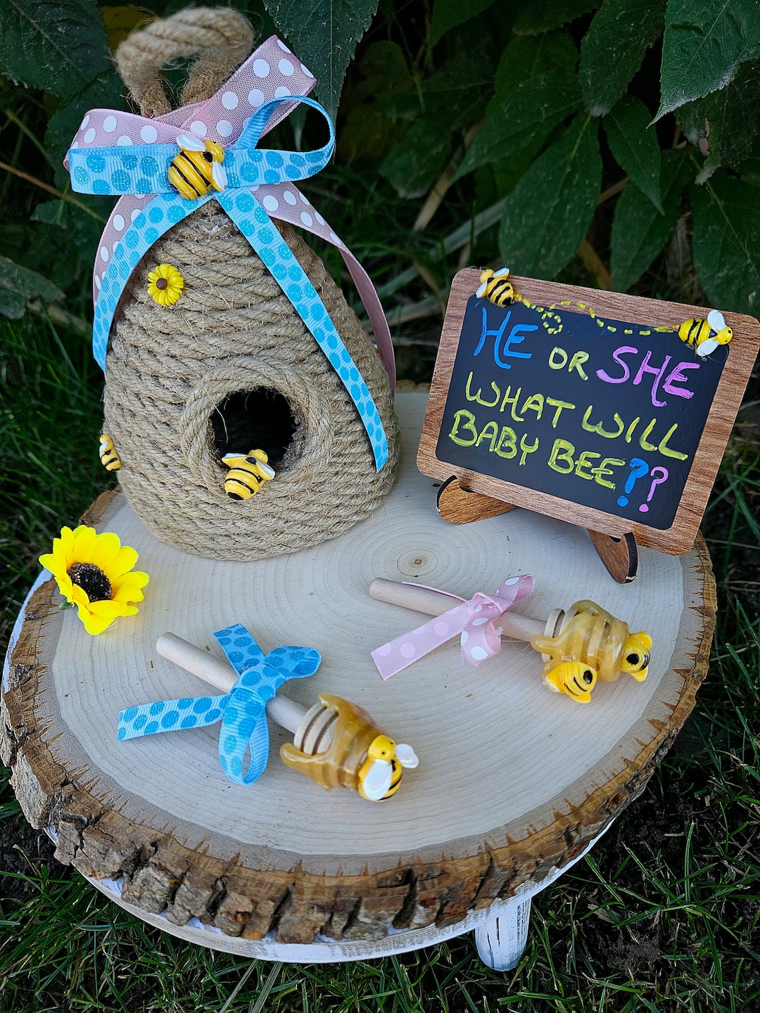 Bee Gender Reveal Decoration Set-bee Theme Gender Reveal Party - Etsy