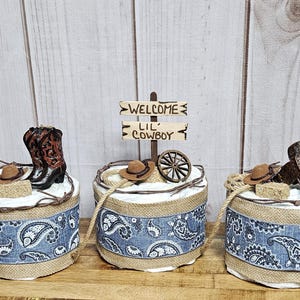 Cowboy Theme Diaper Cake-western Diaper Cake-cowboy Theme Baby Shower ...