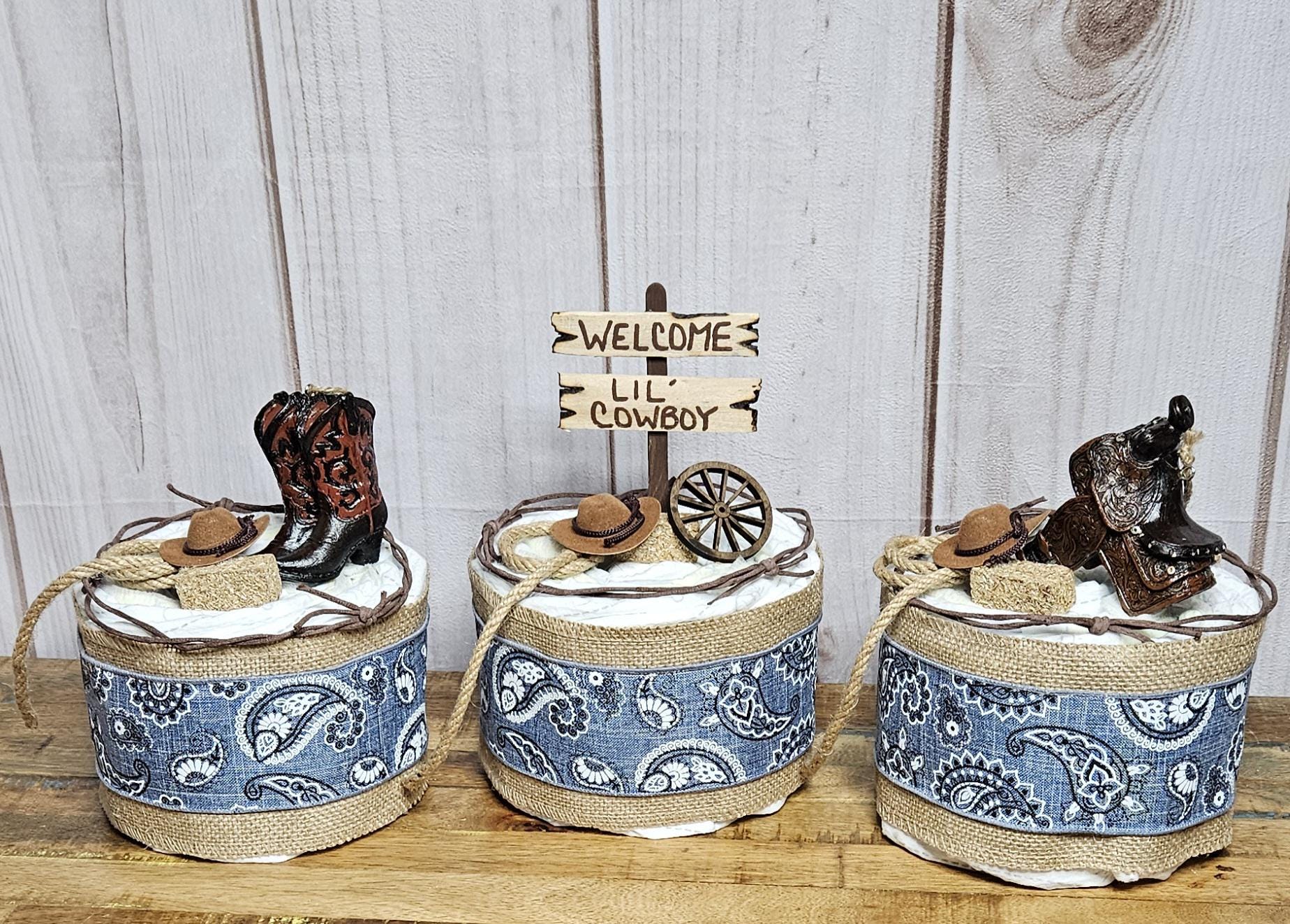 Cowboy Theme Diaper Cake-western Diaper Cake-cowboy Theme Baby Shower ...