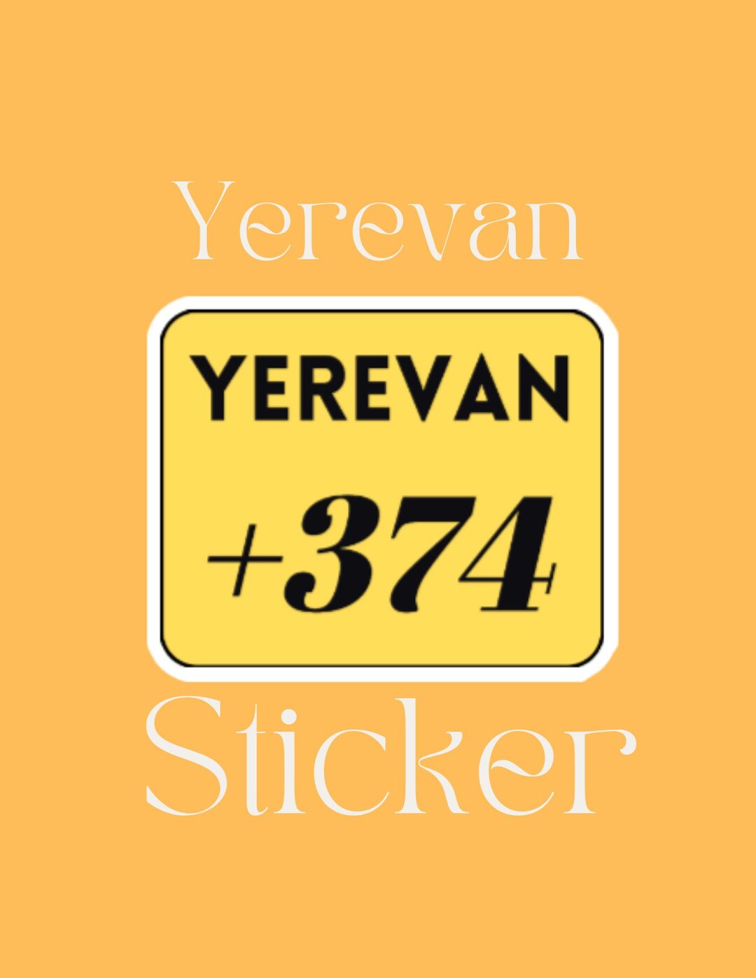 Yerevan Armenia Sticker: Weatherproof Vinyl Decal, Laptop Water Bottle ...