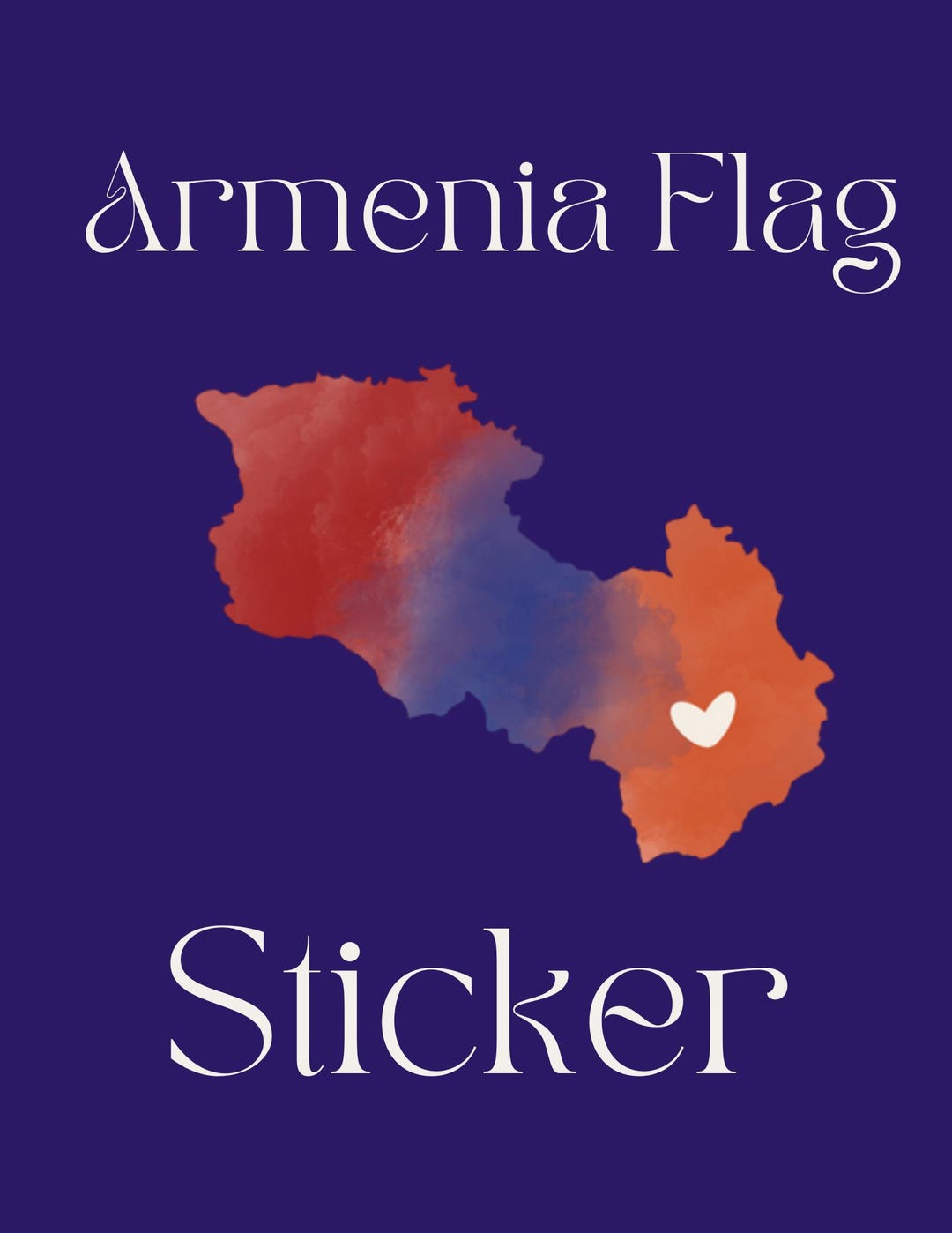 Armenia Map Flag Sticker: Weatherproof Vinyl Die Cut - Etsy