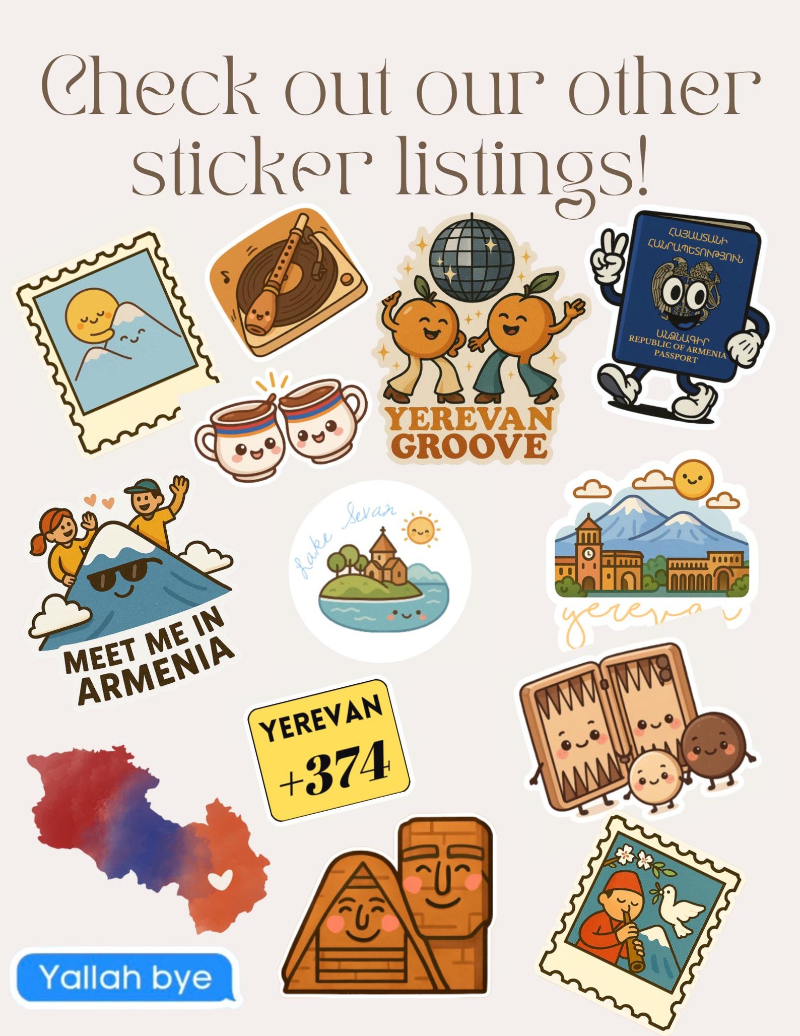 Armenian Rug Sticker: Water Resistant Vinyl Decal - Etsy