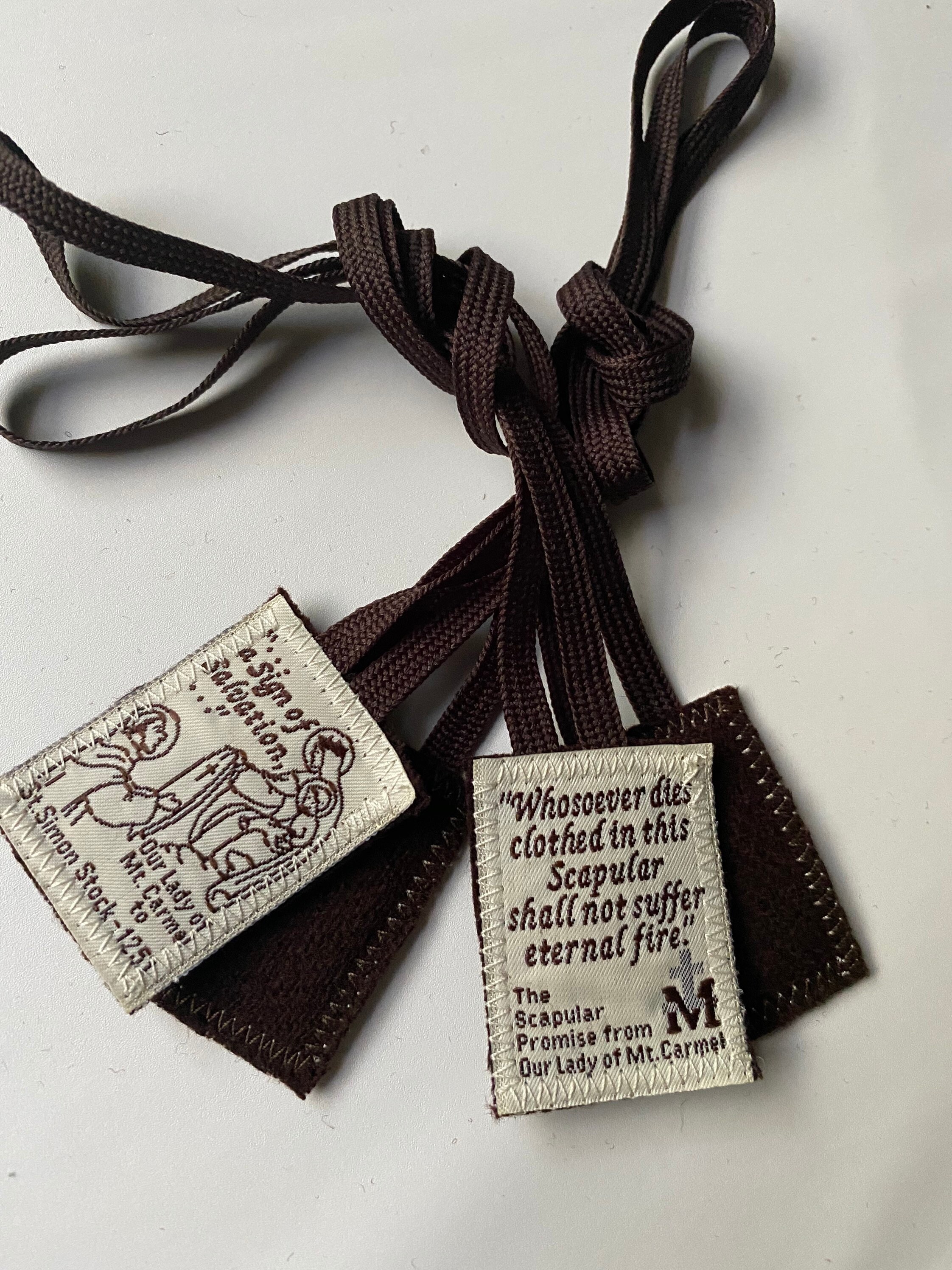 Traditional Catholic Brown Scapular 100% Wool | Etsy India
