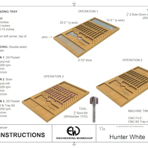 CNC Bit & Work Holding Drawer Organizer Build Plans and CAD Files - Etsy
