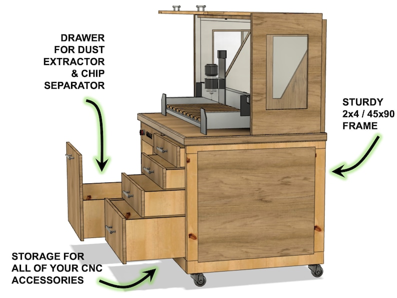 CNC Enclosure XL Build Plans - Etsy