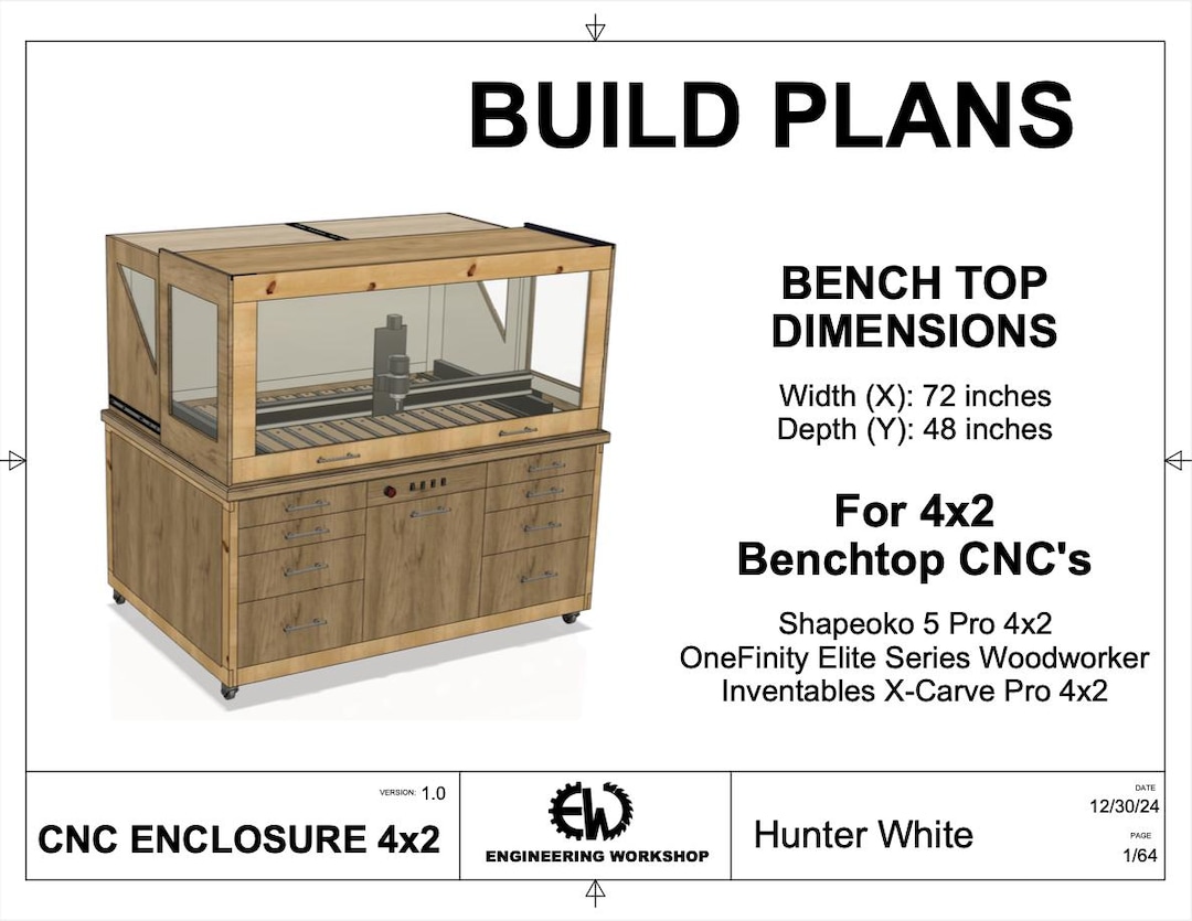 4x2 CNC Enclosure Build Plans - Etsy