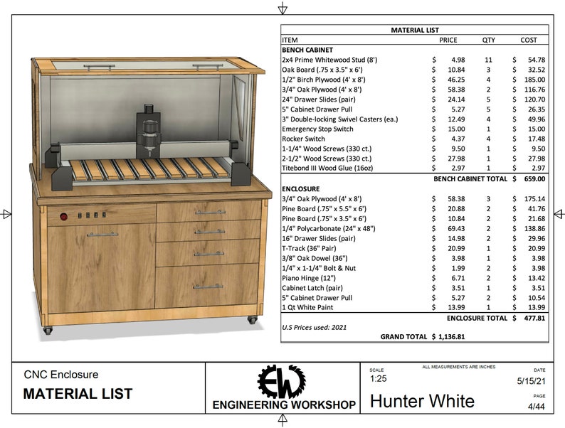 CNC Enclosure XL Build Plans - Etsy
