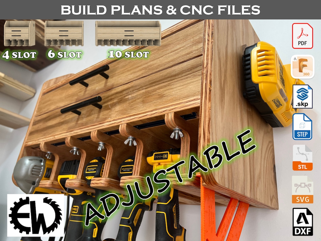 Adjustable Power Tool Organizer and Charging Station - Etsy