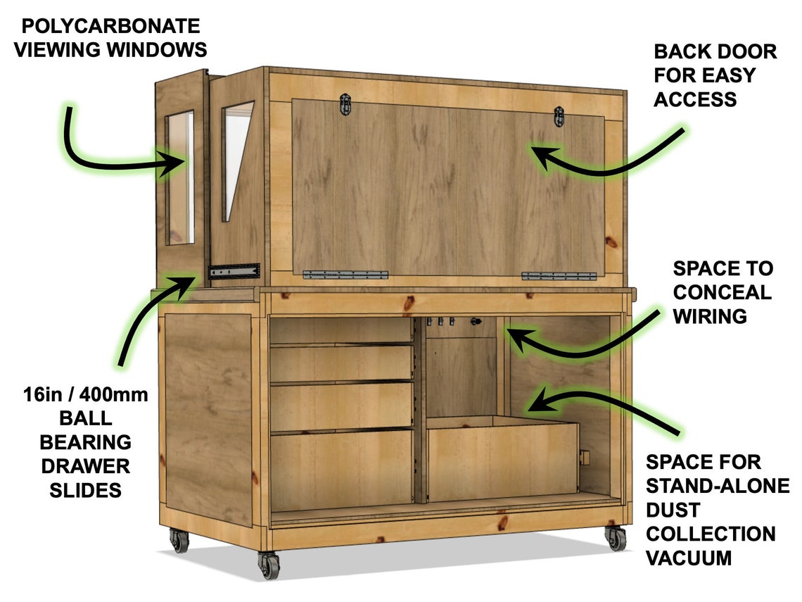 CNC Enclosure XL Build Plans | Etsy