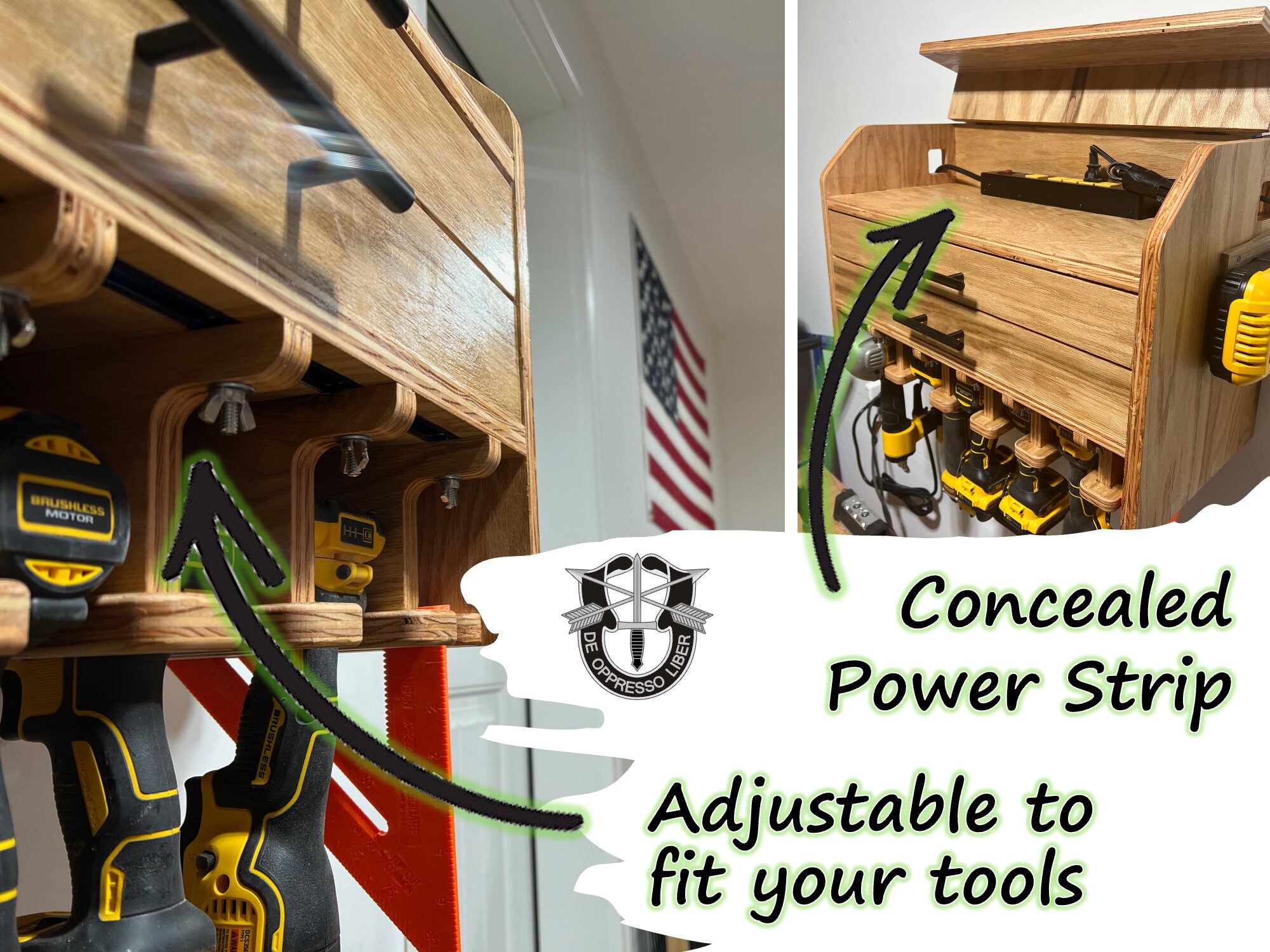 Adjustable Power Tool Organizer and Charging Station - Etsy