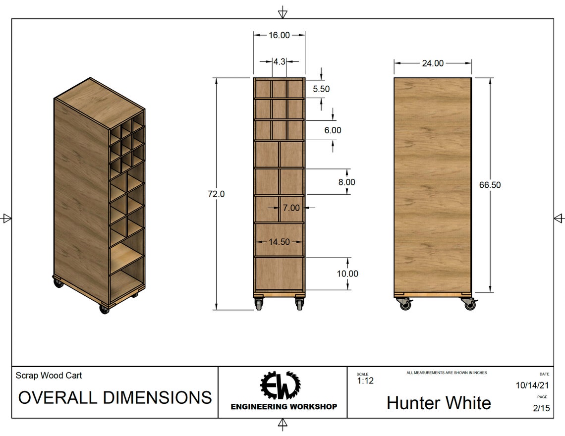 Scrap Wood Cart Build Plans - Etsy