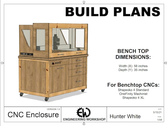 CNC Enclosure XL Build Plans | Etsy