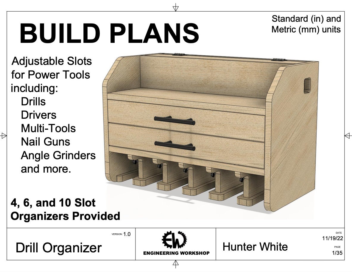 Adjustable Power Tool Organizer and Charging Station - Etsy