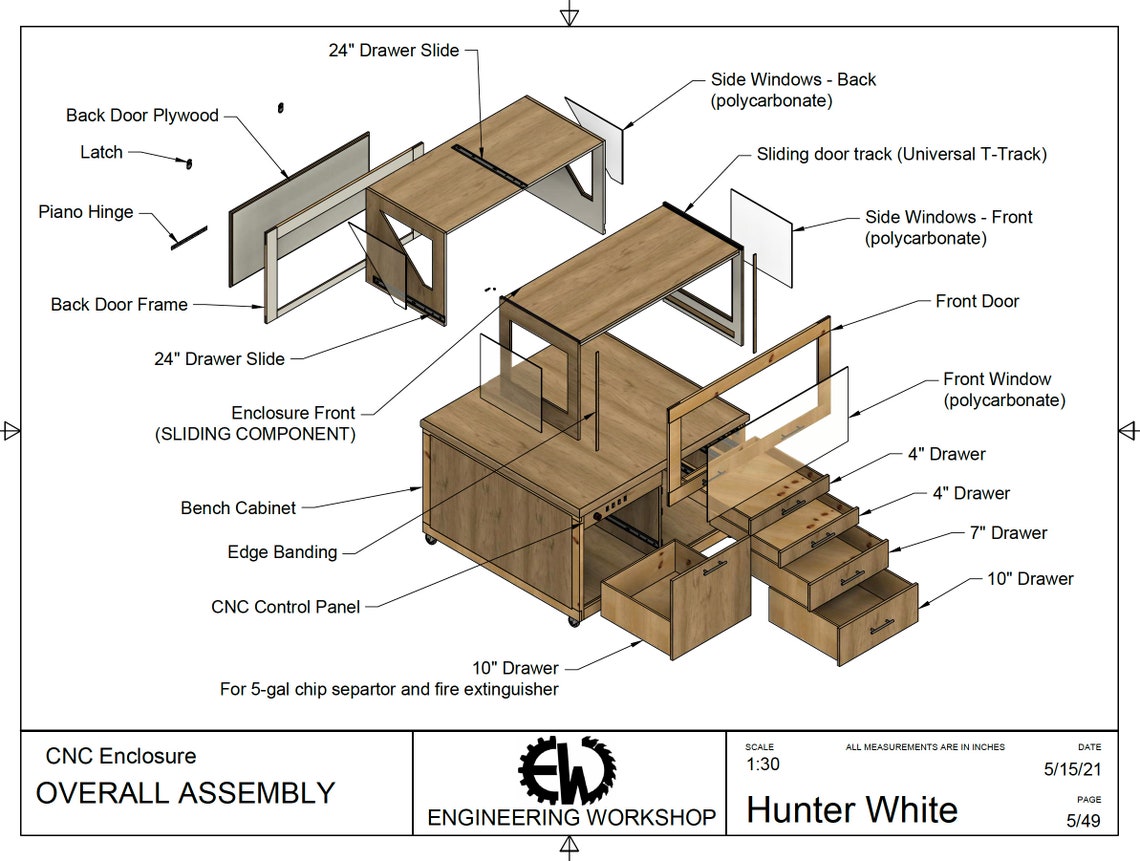 CNC Enclosure XXL Build Plans | Etsy