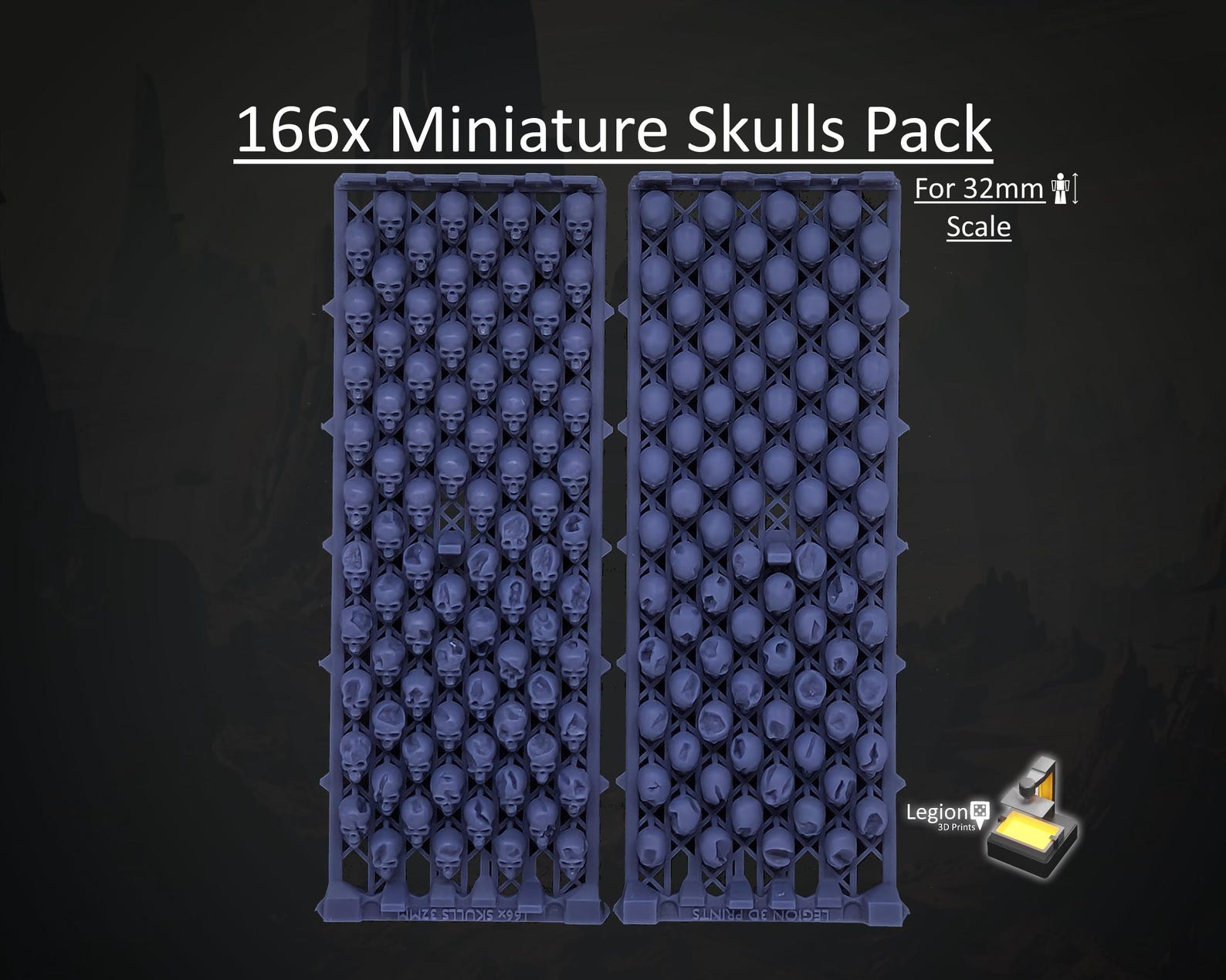 Skulls Pack for Basing 32 + 28mm Miniatures (166x) - Scatter Scenery ...