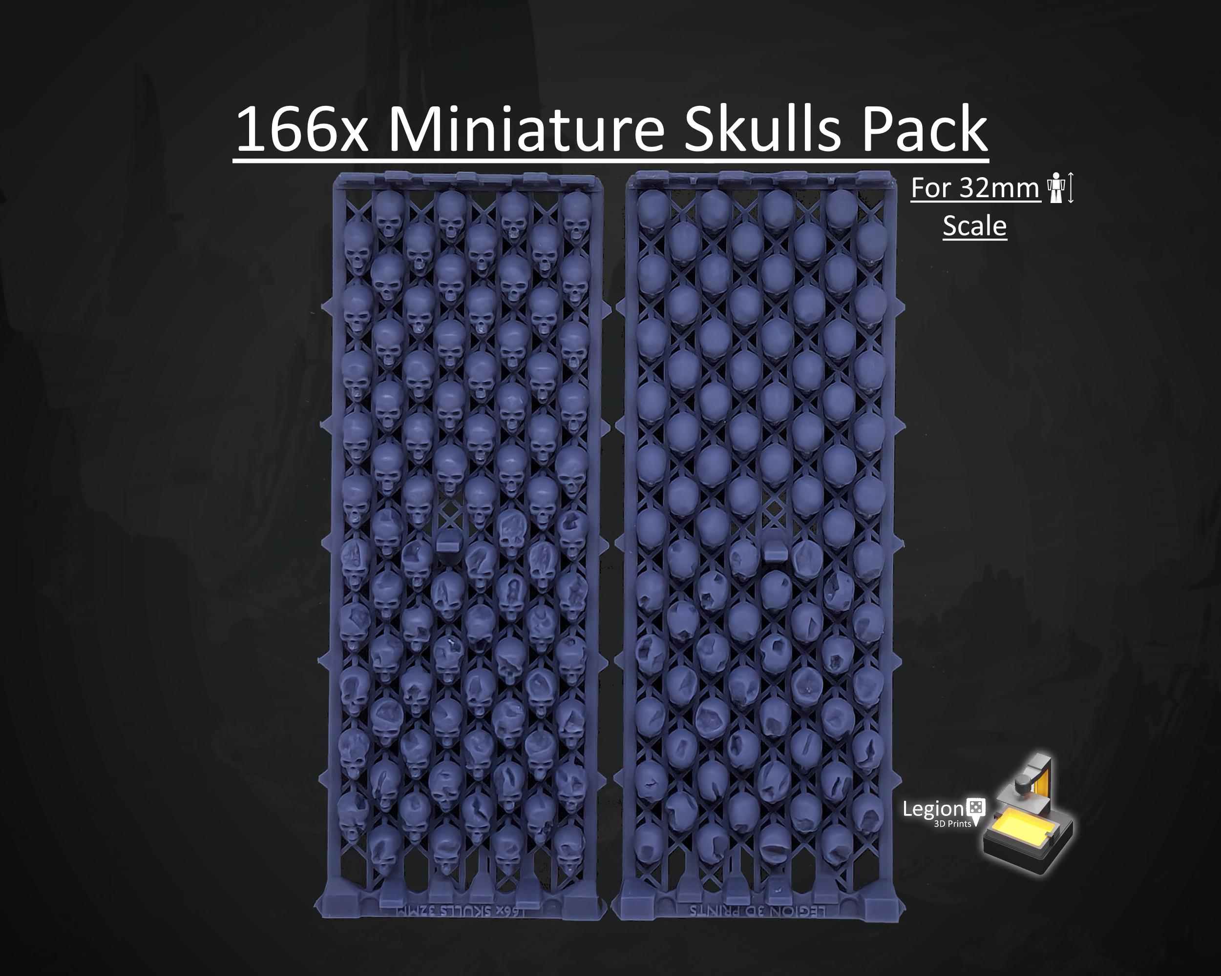 Skulls Pack for Basing 32 + 28mm Miniatures (166x) - Scatter Scenery ...