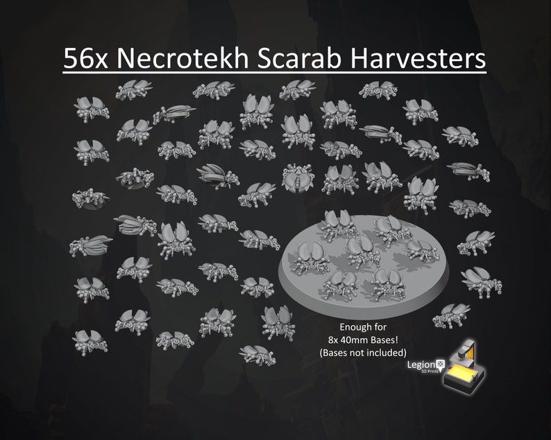Necrotekh Scarab Harvesters Pack (56x) - for Wargaming Model Bits ...