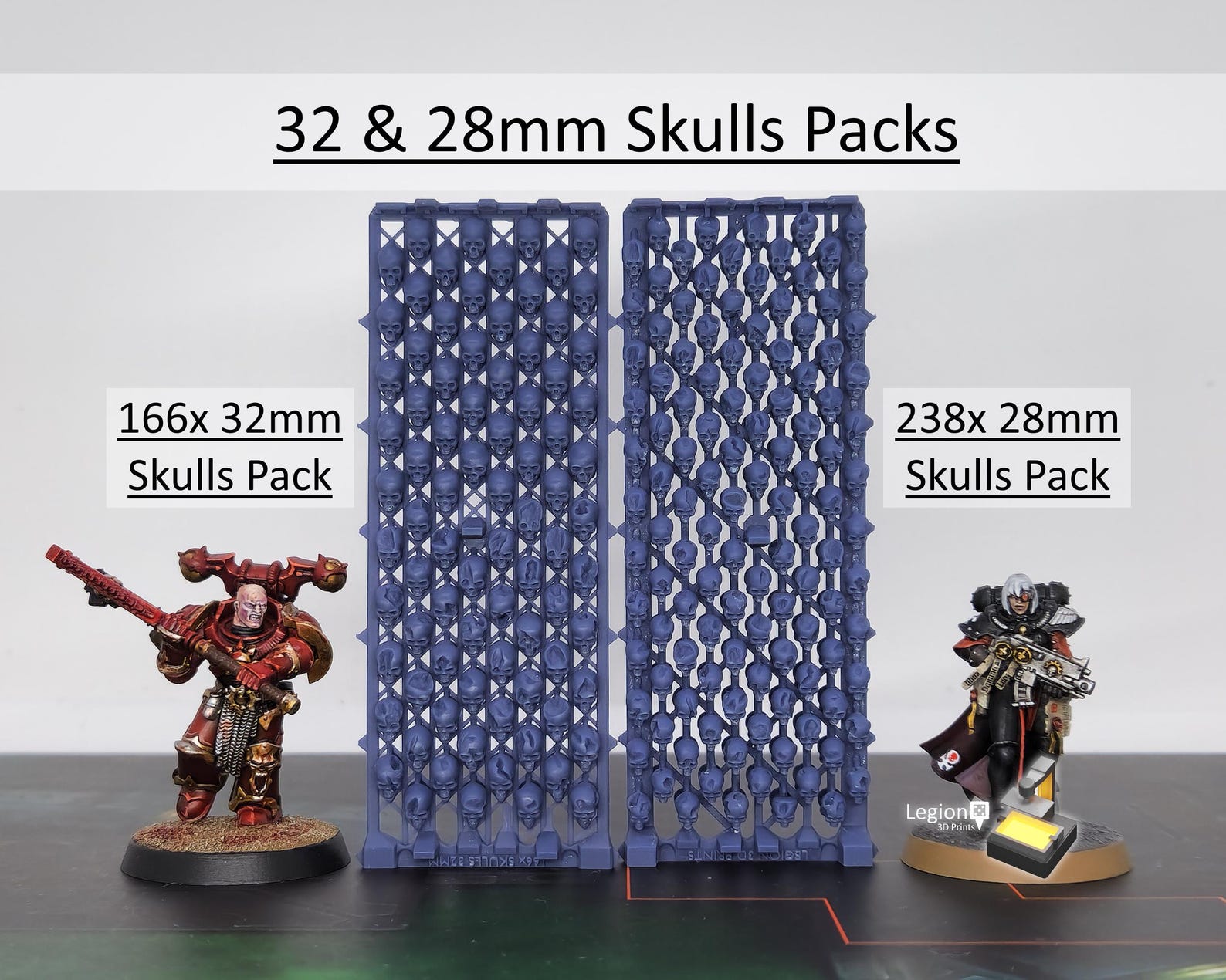 Skulls Pack for Basing 32 + 28mm Miniatures (166x) - Scatter Scenery ...