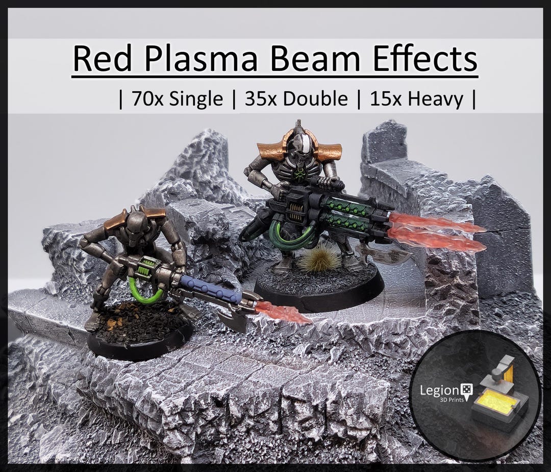 Red Plasma Beam Miniature Effects Packs - for Wargaming Model ...