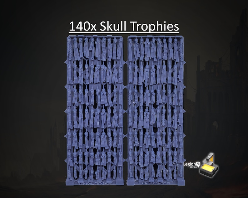 Skull Trophies Display Oaths Papers Scenery Pack (140x) - for Wargaming ...